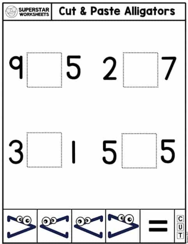 Comparing Numbers Kindergarten Worksheets Printable Kindergarten