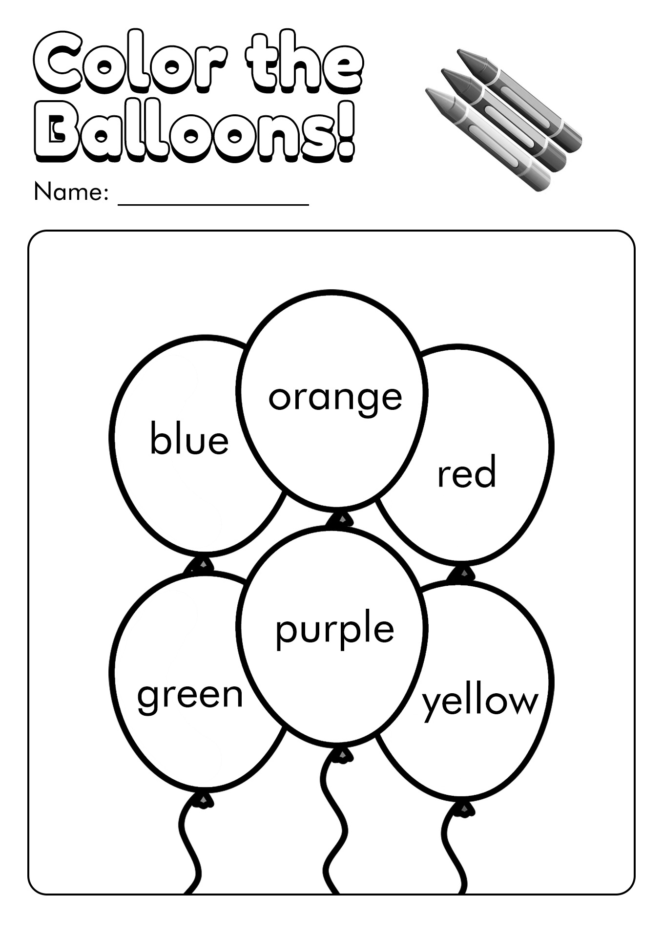English Worksheets For Kindergarten Colors - Kindergarten Worksheets