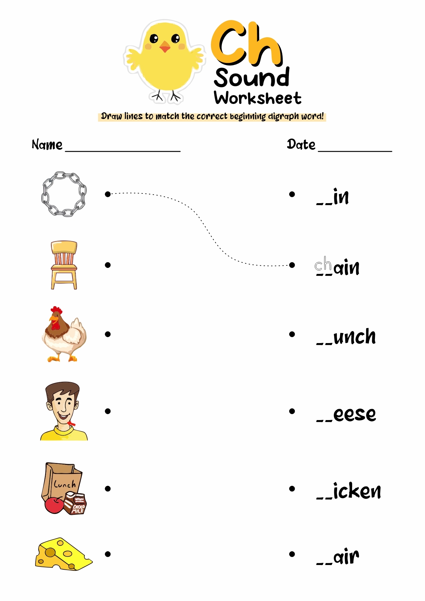 Ch Words Worksheet For Kindergarten - Kindergarten Worksheets