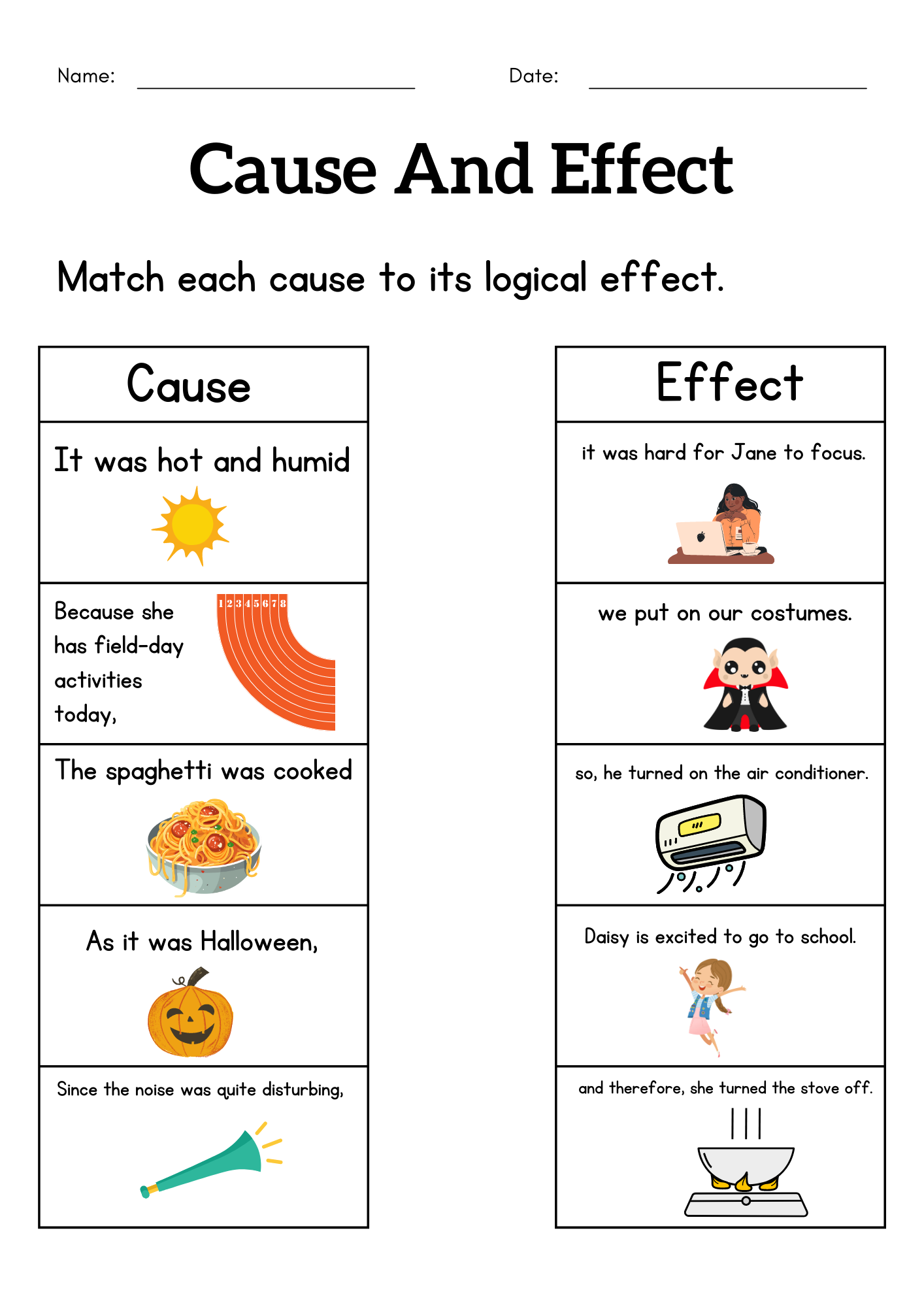 Cause And Effect Kindergarten Worksheets - Kindergarten Worksheets