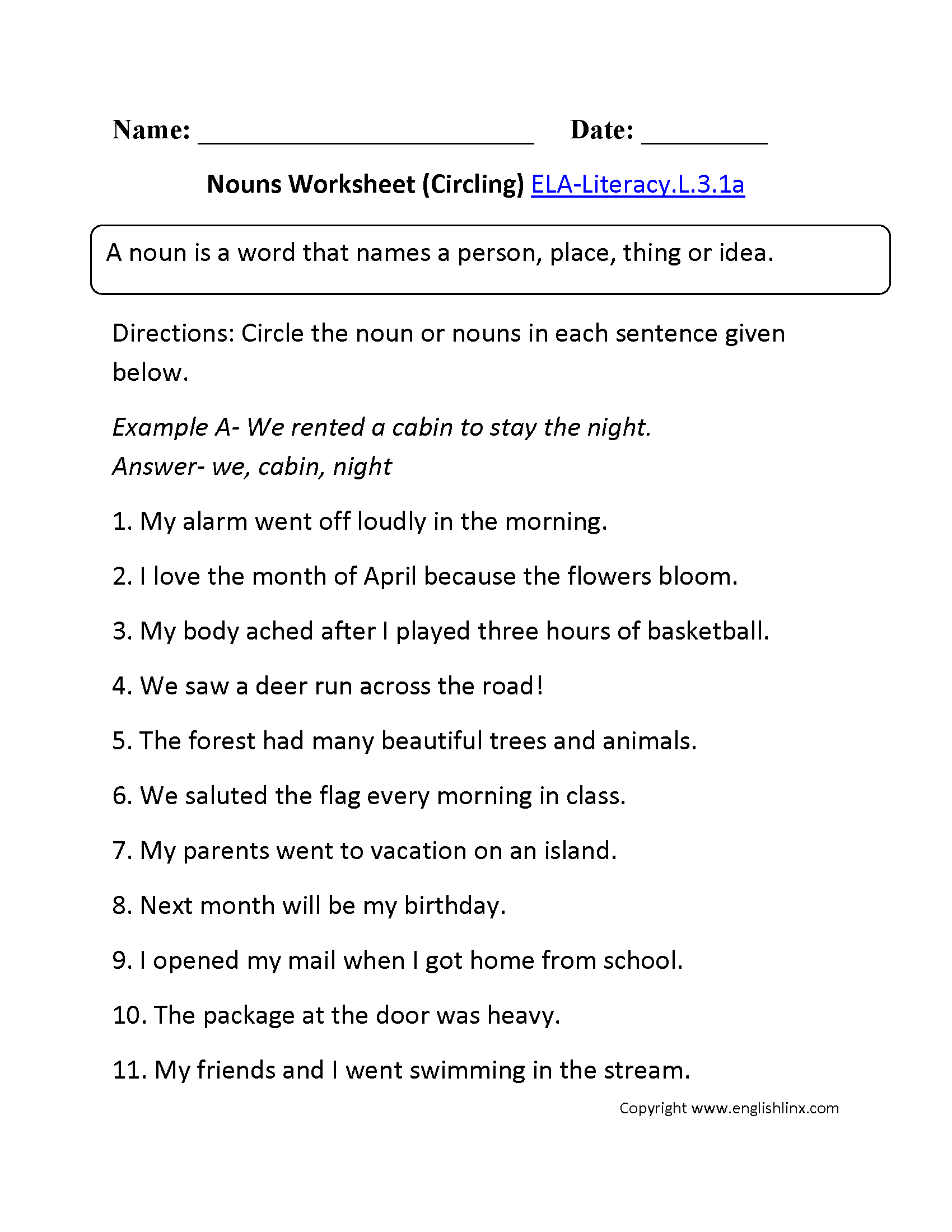 5Th Grade Types Of Nouns Worksheet - Kindergarten Worksheets 5Th Grade Types Of Nouns Worksheet - Kindergarten Worksheets