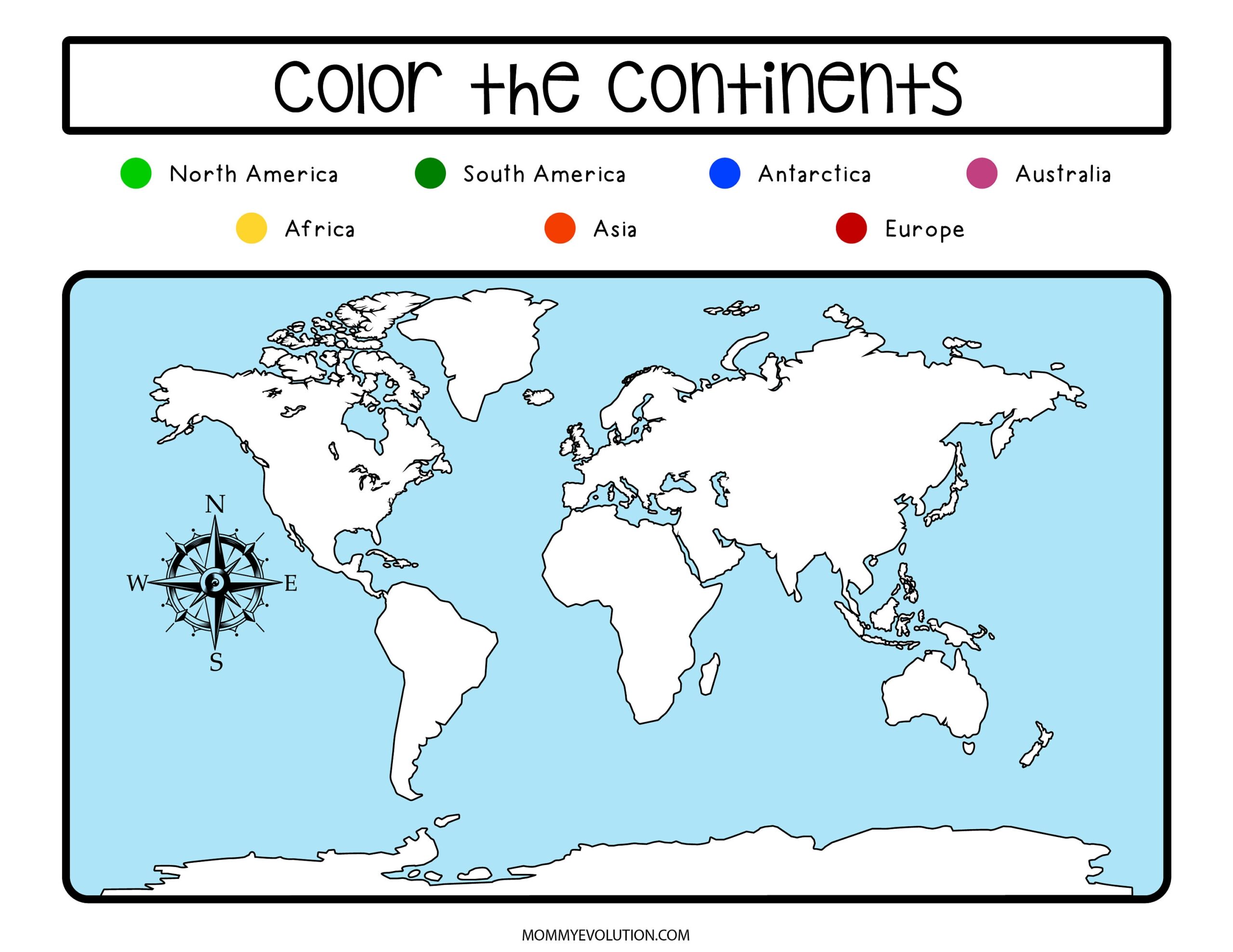 7 Continents Worksheet For Kindergarten - Kindergarten Worksheets