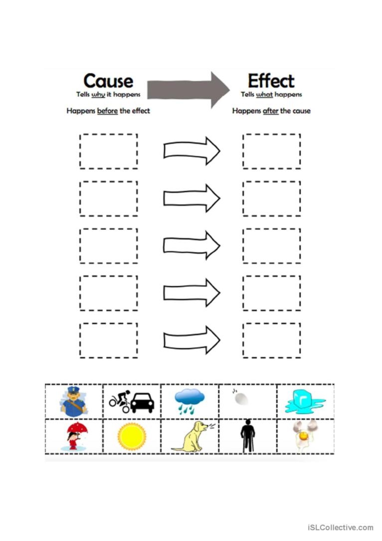 Cause And Effect Worksheets For Kindergarten - Kindergarten Worksheets