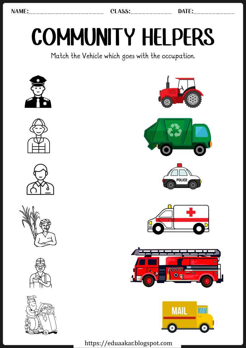 Community Helpers For Kindergarten Worksheets - Kindergarten Worksheets
