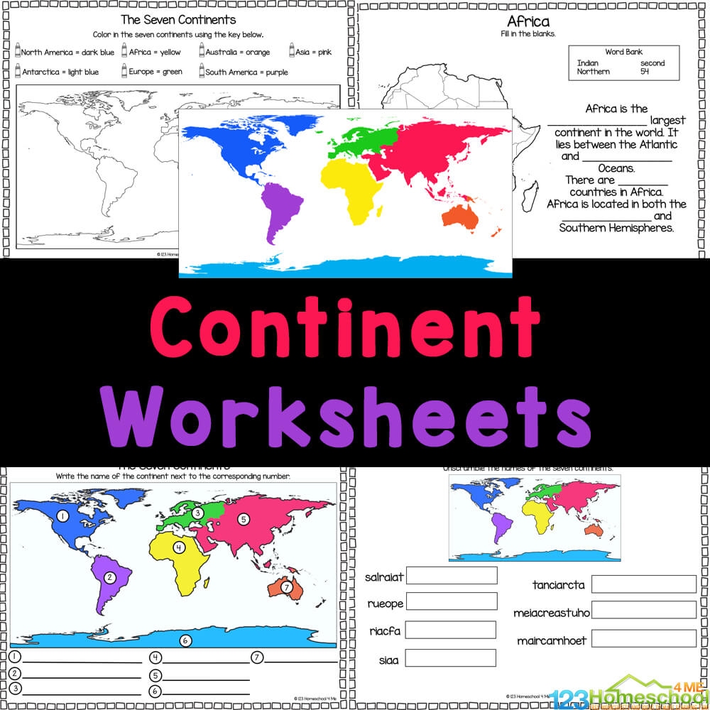 7 Continents Worksheet For Kindergarten - Kindergarten Worksheets