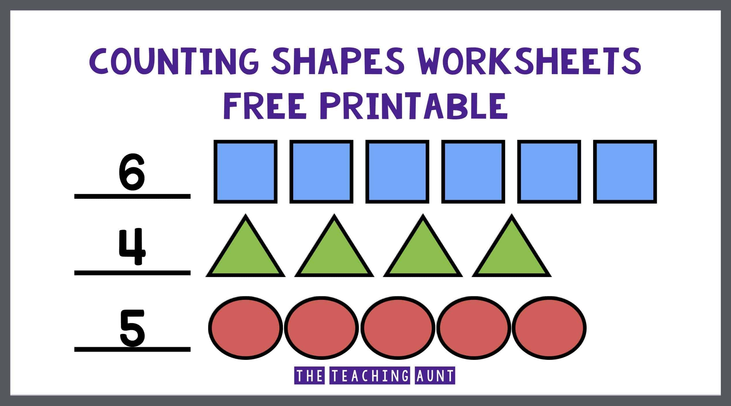 Counting Shapes Worksheets For Kindergarten - Kindergarten Worksheets