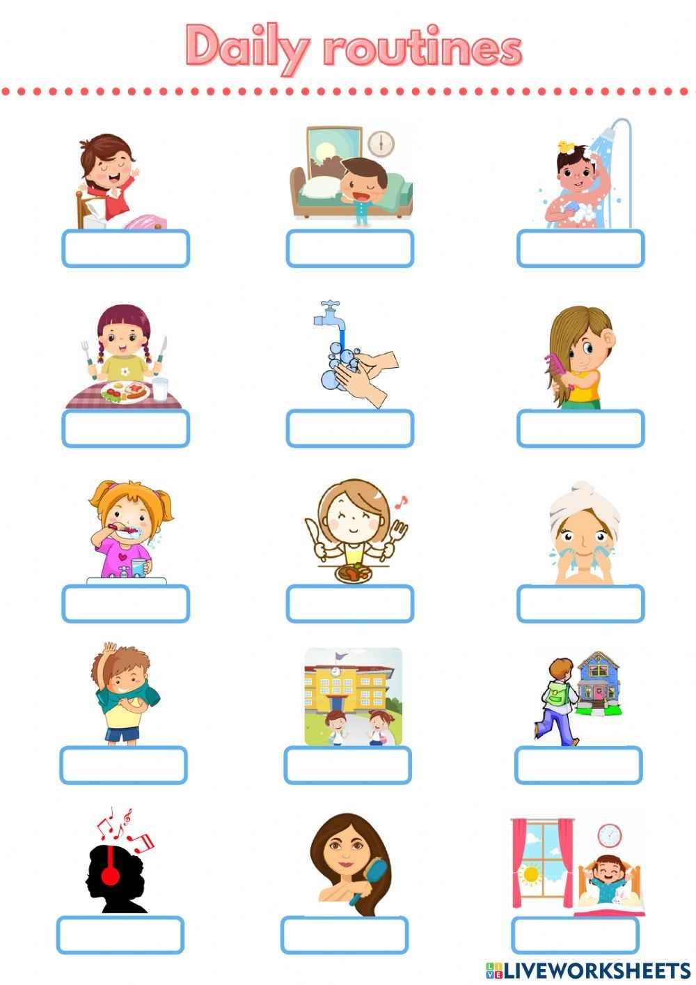 Daily Routine Worksheet For Kindergarten - Kindergarten Worksheets