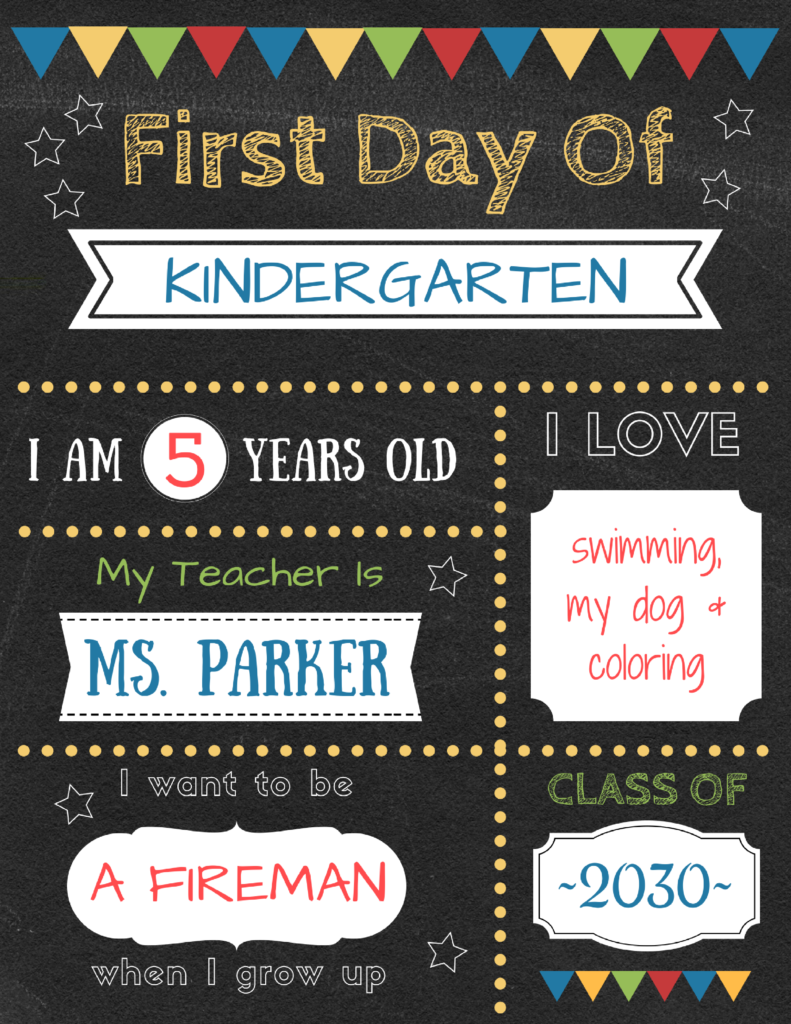 Free First Day Of Kindergarten Printables - Kindergarten Worksheets