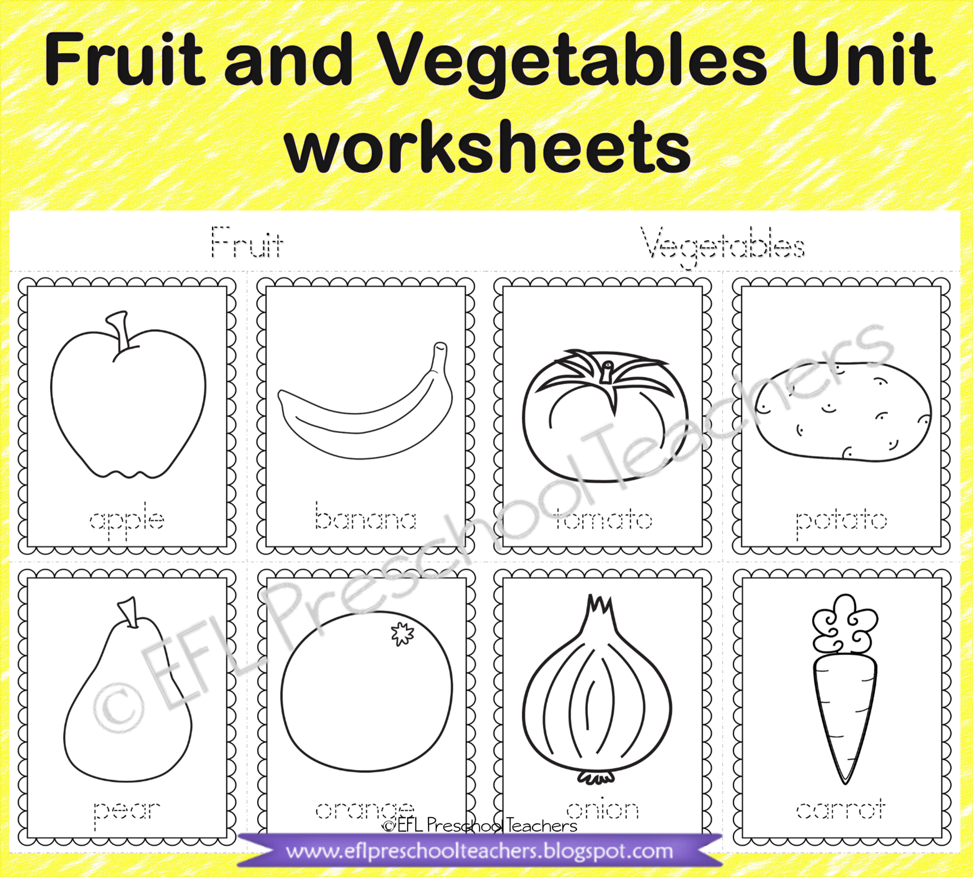 Fruits And Vegetables Worksheet For Kindergarten - Kindergarten Worksheets