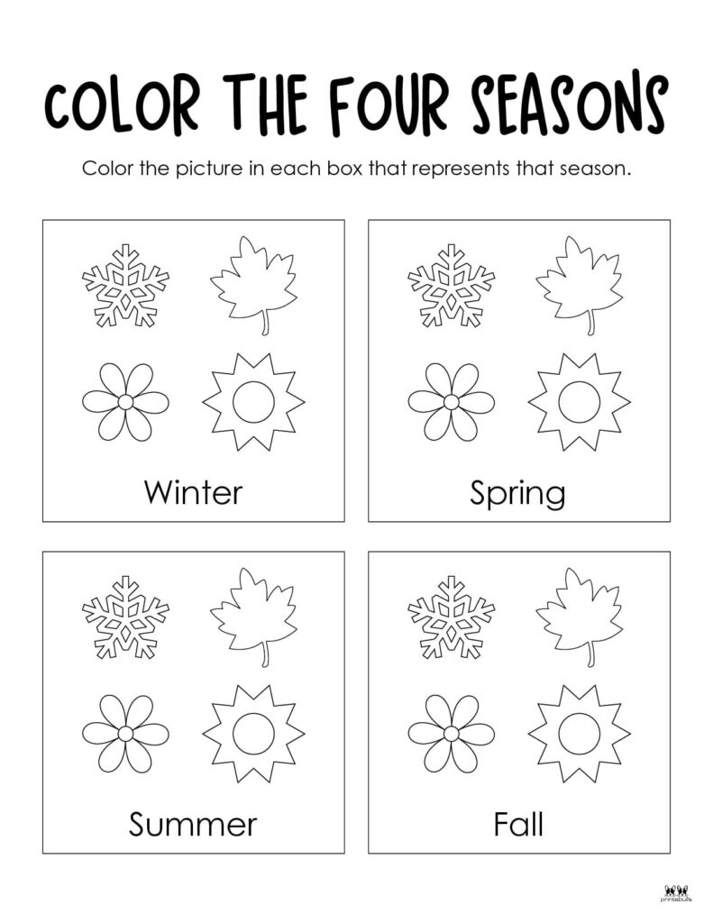 Four Seasons Worksheet Kindergarten - Kindergarten Worksheets