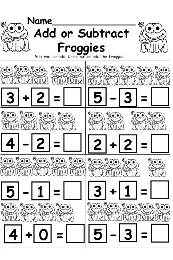 Addition And Subtraction For Kindergarten Worksheets - Kindergarten ...