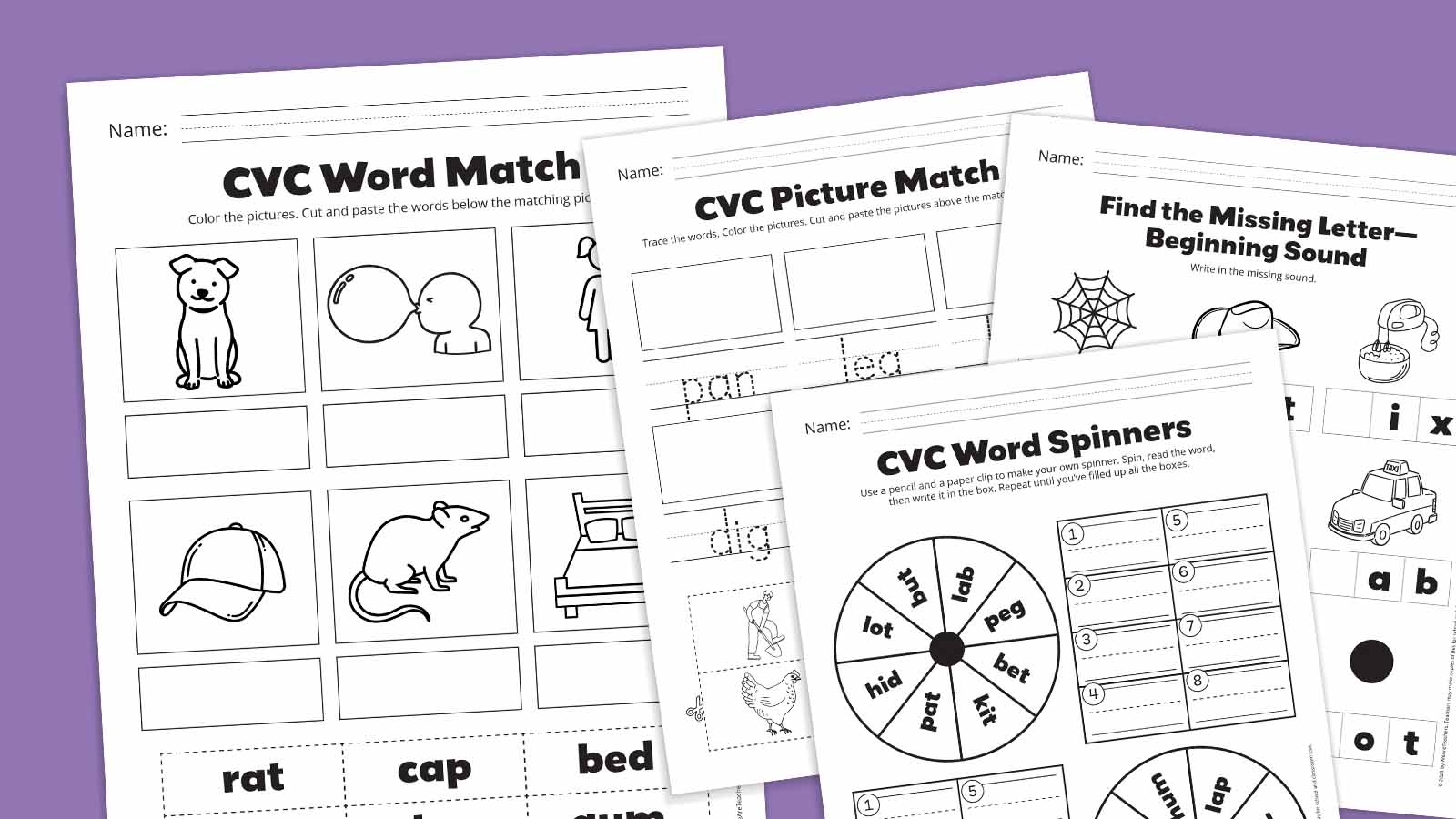 Cvc Words Worksheets For Kindergarten Pdf - Kindergarten Worksheets