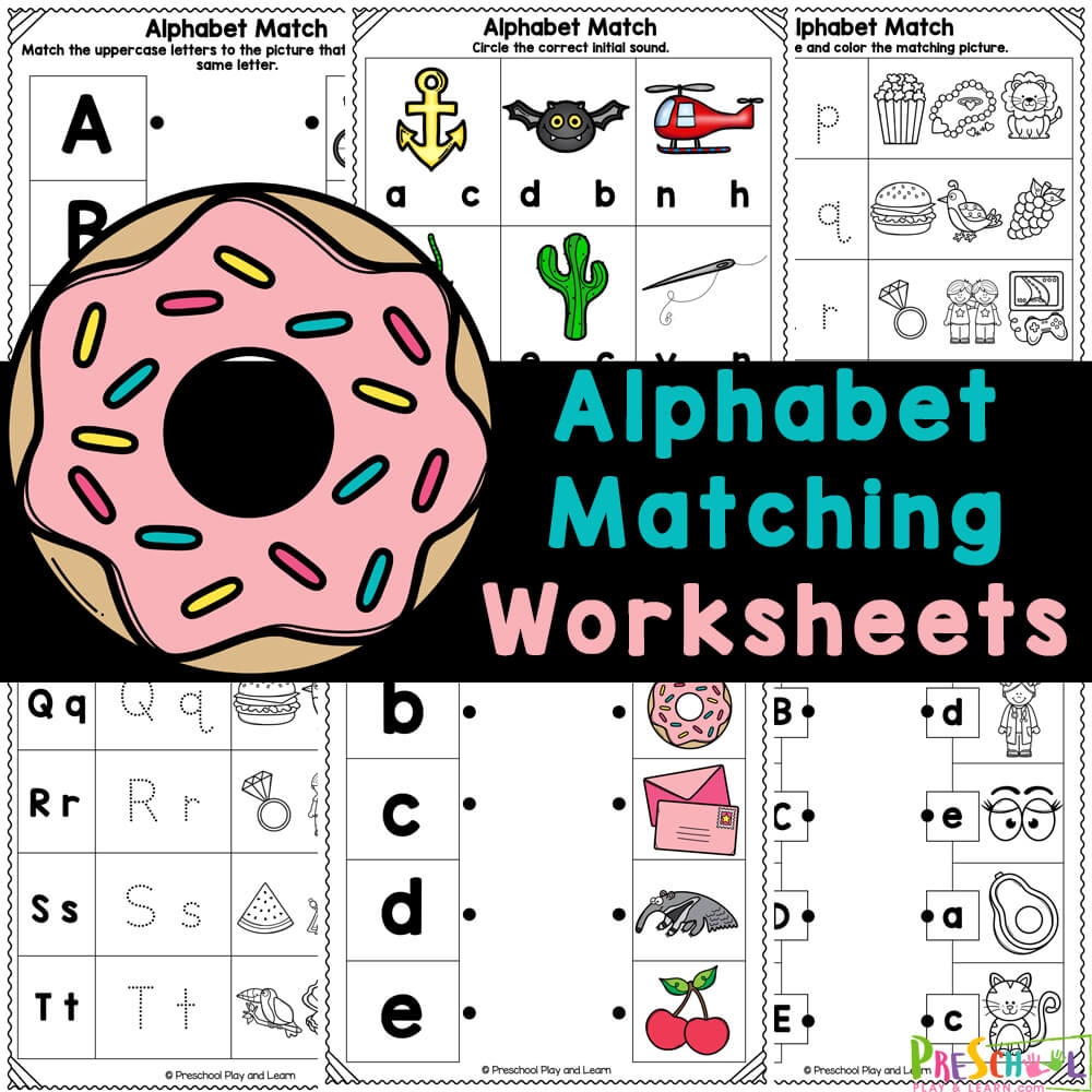 Alphabet Matching Worksheets For Kindergarten Pdf - Kindergarten Worksheets