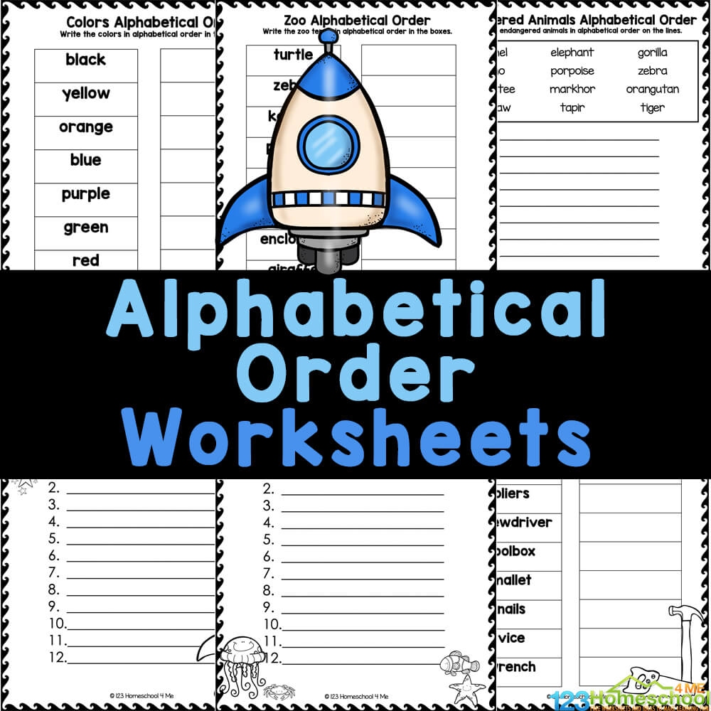 Alphabetical Order Worksheets For Kindergarten - Kindergarten Worksheets