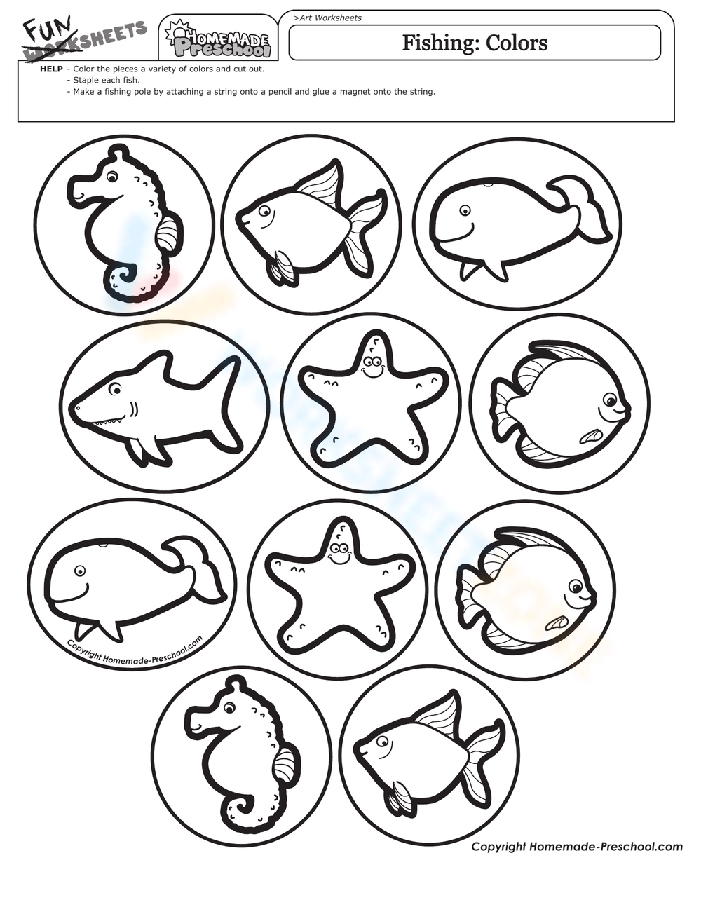 Free Printable Art Worksheets For Kindergarten - Kindergarten Worksheets