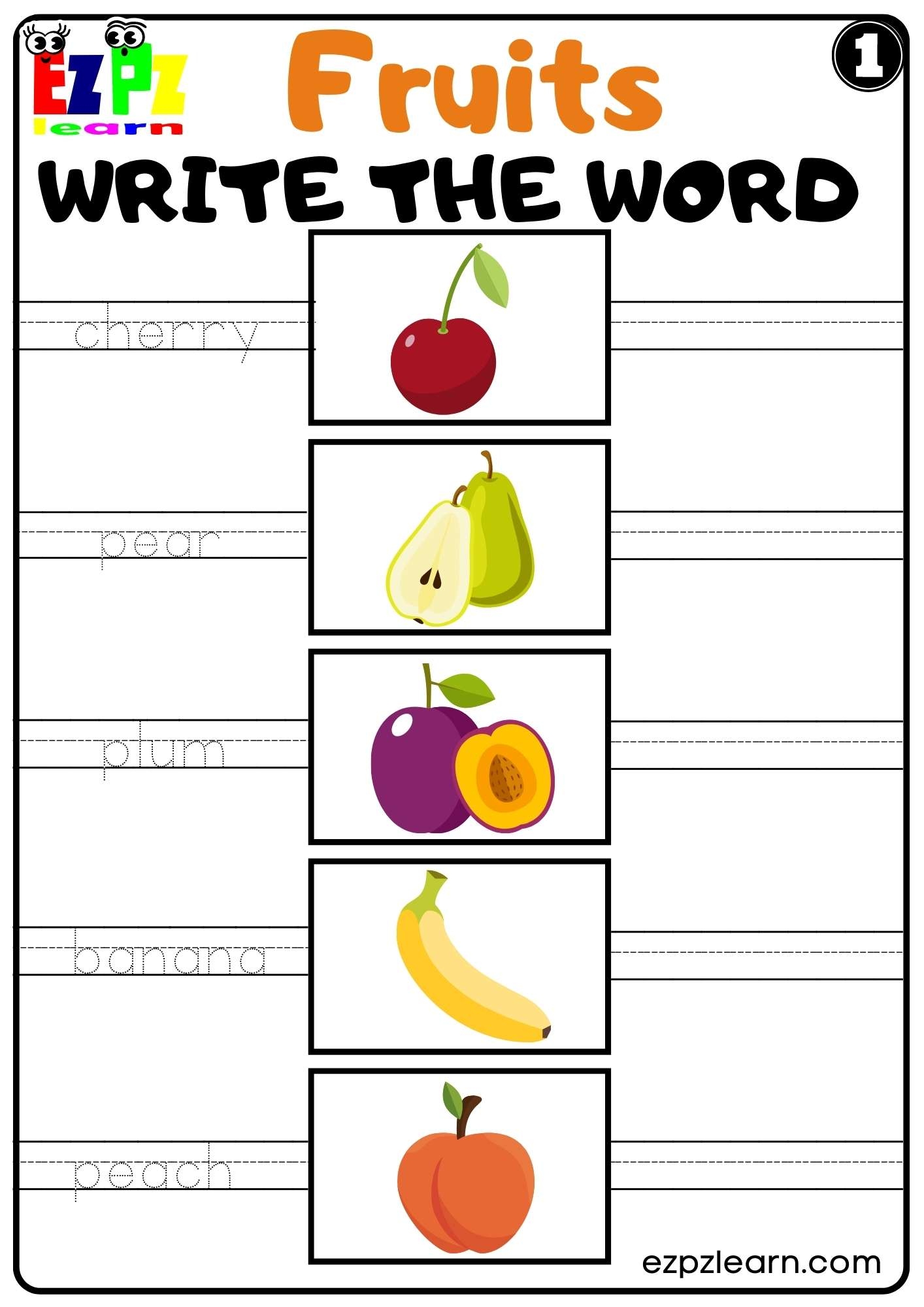Fruits Worksheets For Kindergarten Pdf - Kindergarten Worksheets