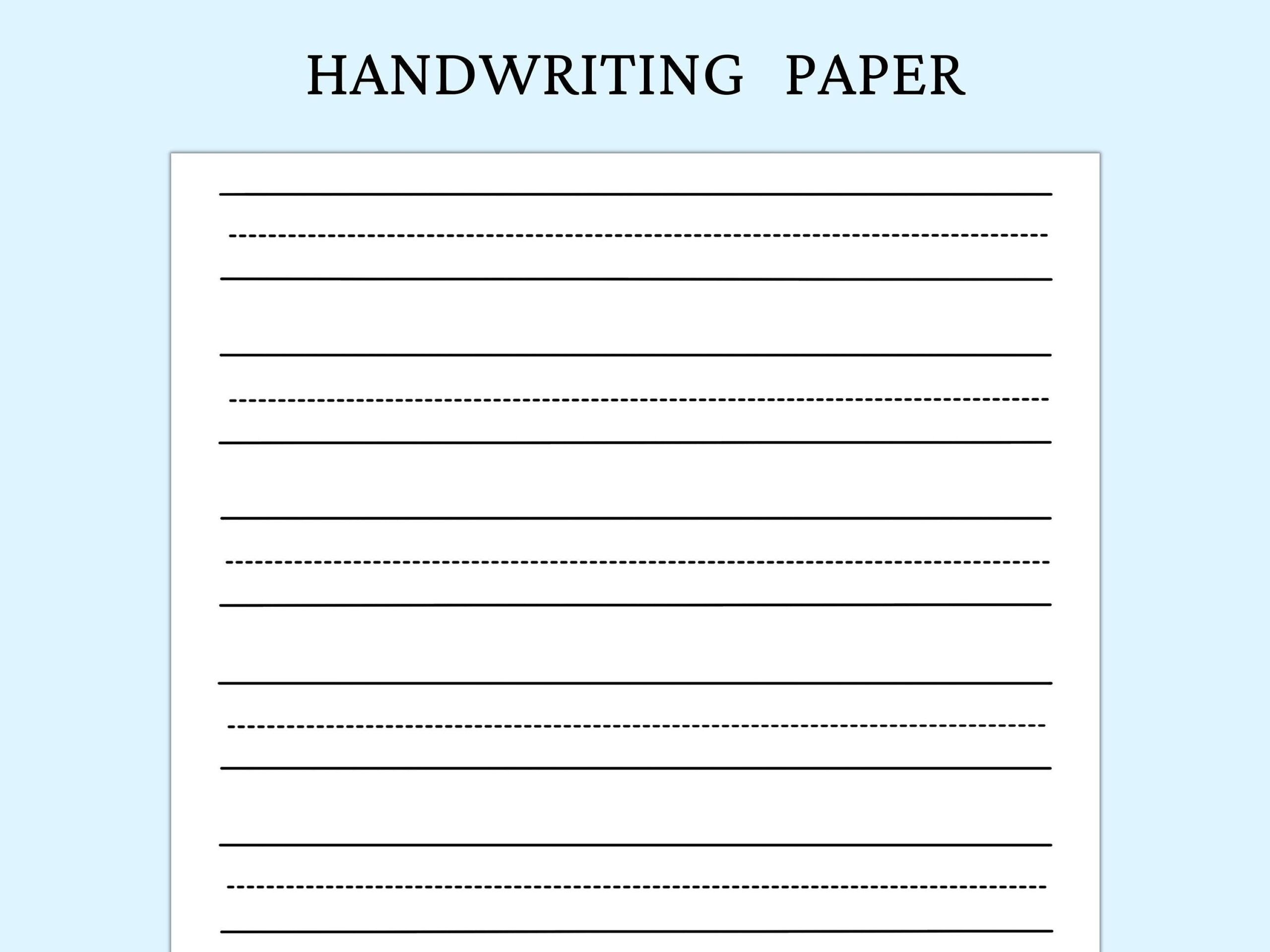 Handwriting Paper Printable Kindergarten - Kindergarten Worksheets