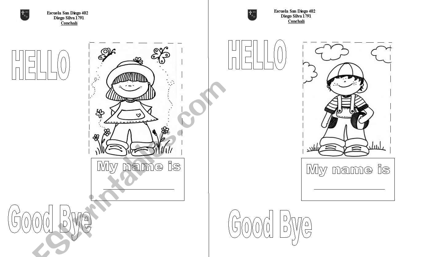 Hello Goodbye Worksheet For Kindergarten - Kindergarten Worksheets