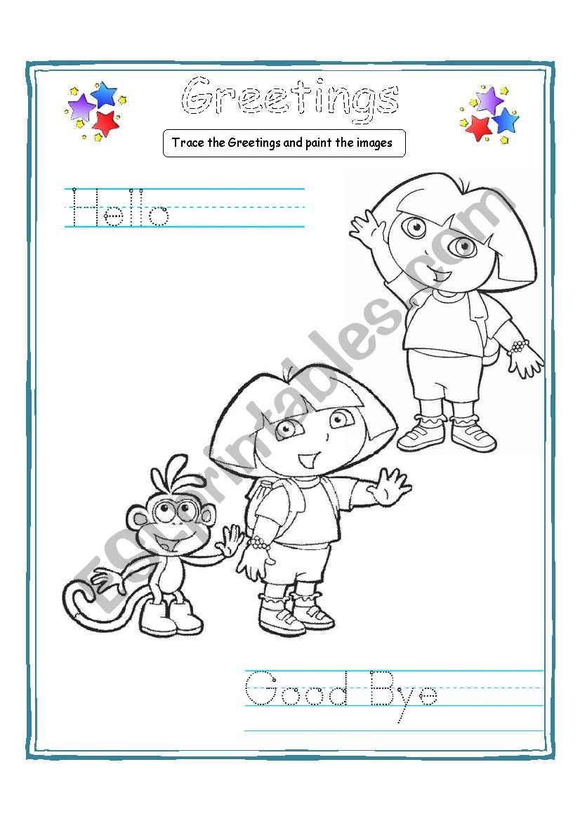 Hello Goodbye Worksheet For Kindergarten - Kindergarten Worksheets