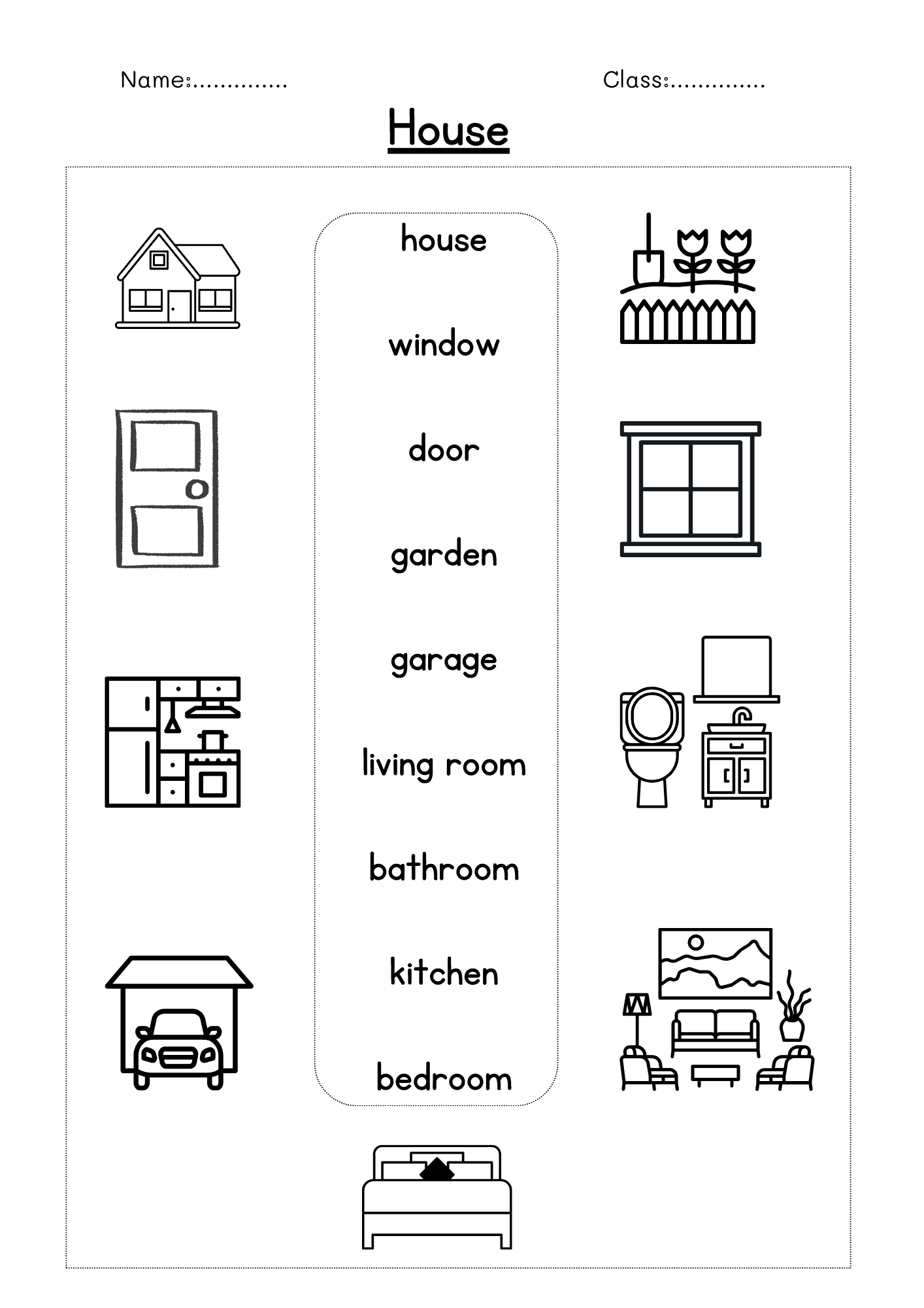 House Worksheet For Kindergarten - Kindergarten Worksheets