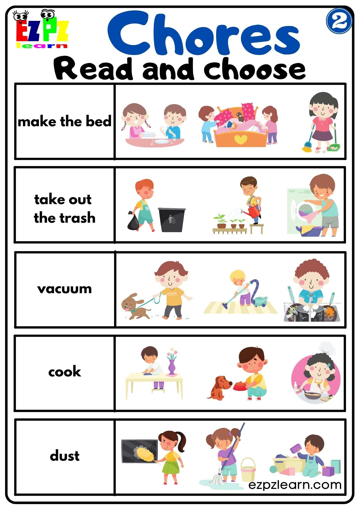 Chores Worksheet For Kindergarten - Kindergarten Worksheets