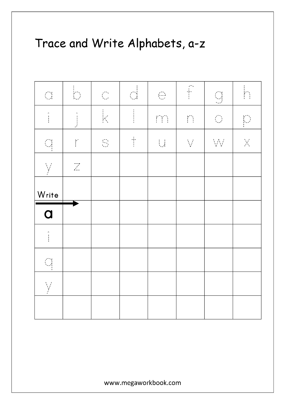 A To Z Worksheet For Ukg - Kindergarten Worksheets