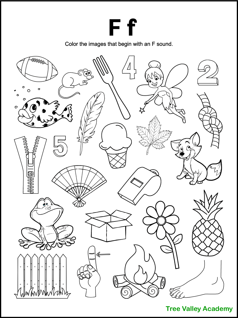F Worksheets For Kindergarten - Kindergarten Worksheets