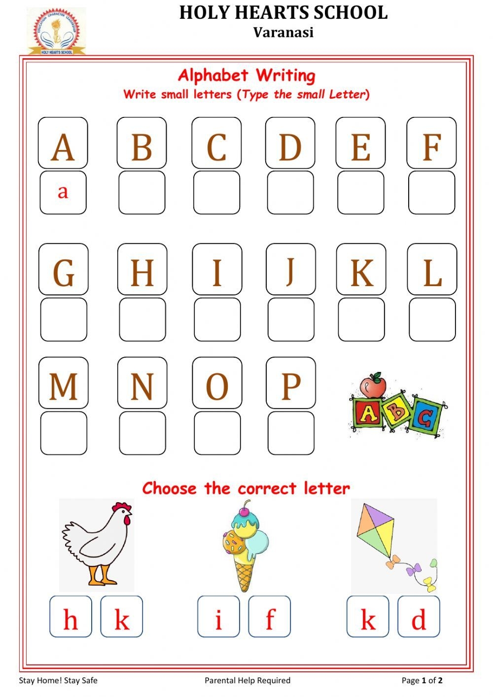 Alphabet Worksheets For Lkg - Kindergarten Worksheets