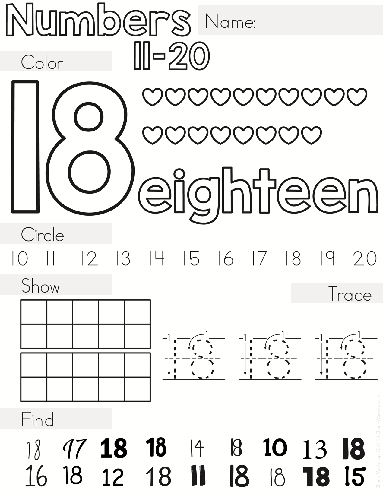 Counting 11 20 Worksheets For Kindergarten - Kindergarten Worksheets