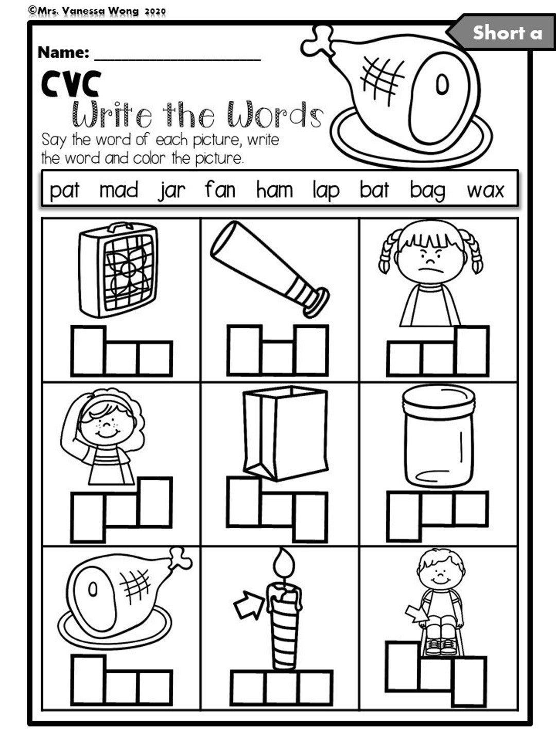 Cvc Words Kindergarten Worksheet - Kindergarten Worksheets