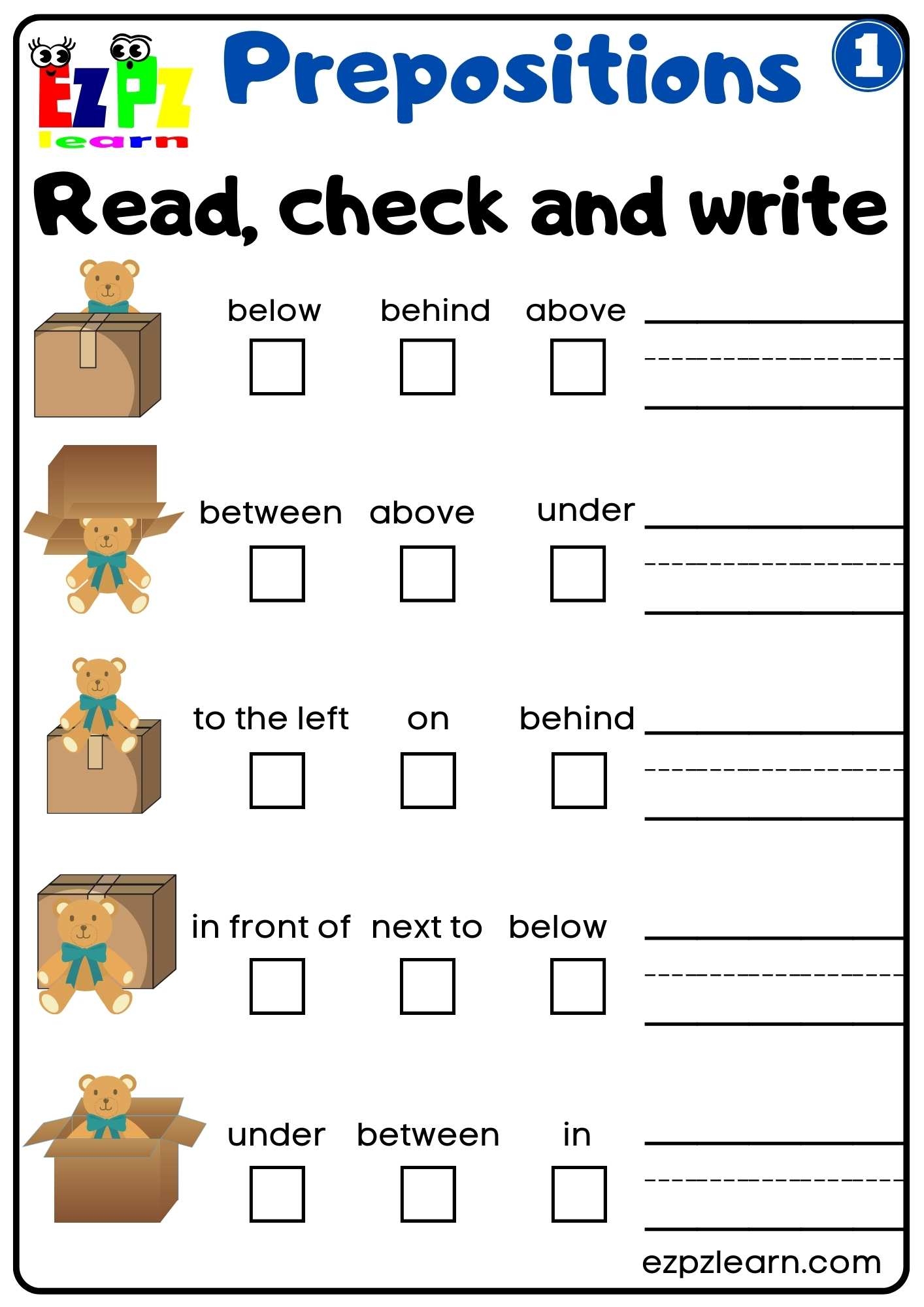In And On Worksheet For Kg - Kindergarten Worksheets