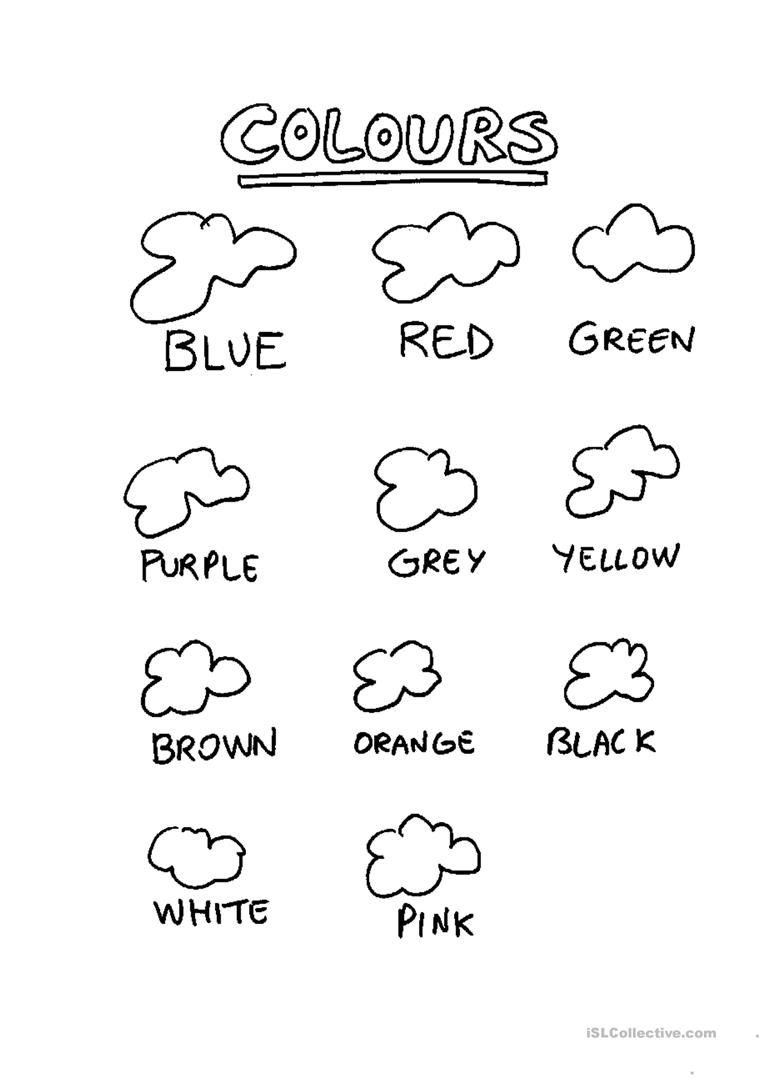 English Worksheets For Kindergarten Colors - Kindergarten Worksheets