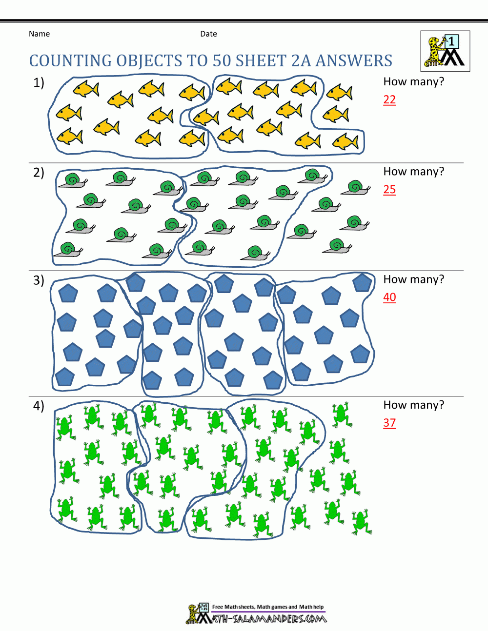 1 To 50 Worksheets For Kindergarten - Kindergarten Worksheets