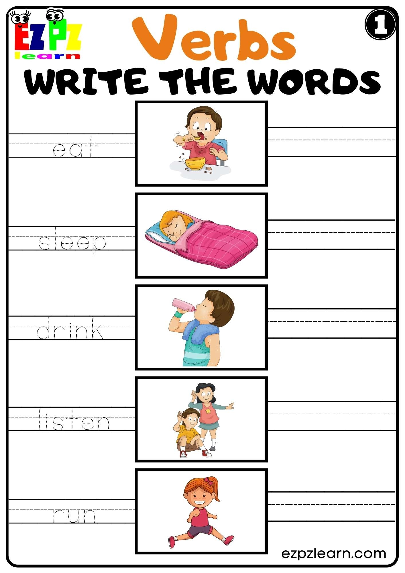 Action Words Worksheet For Kindergarten Pdf - Kindergarten Worksheets