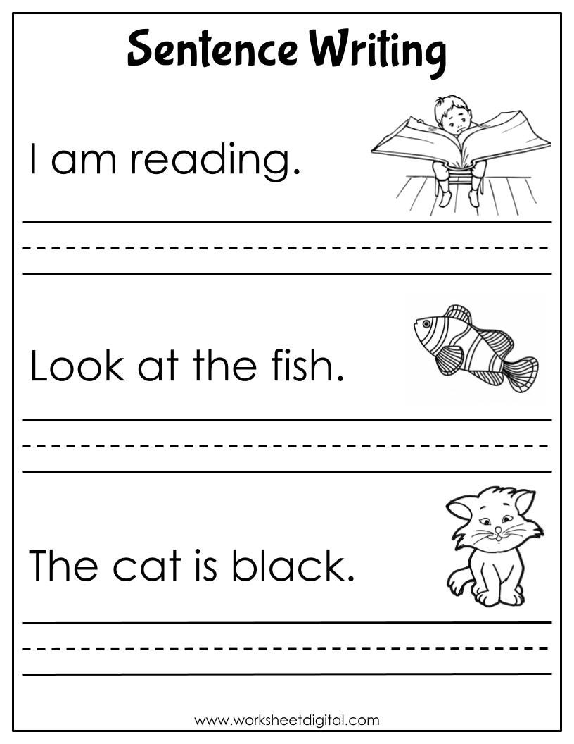 Writing Activity Worksheets For Kindergarten at Arthur Dwyer blog