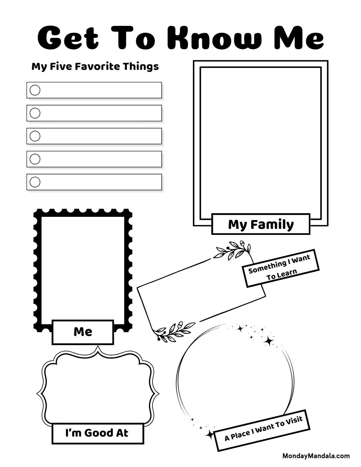 Get To Know You Worksheets Kindergarten - Kindergarten Worksheets