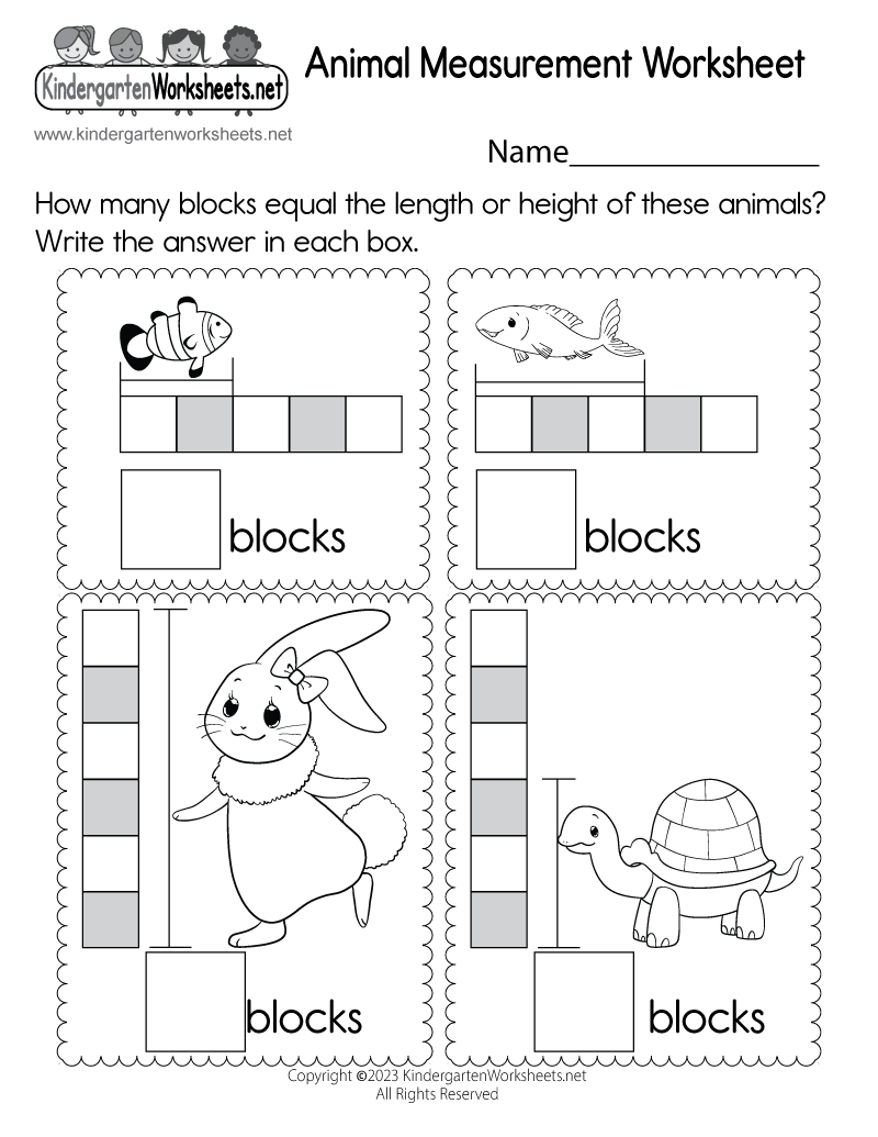 Measurement Worksheets For Kindergarten - Kindergarten Worksheets