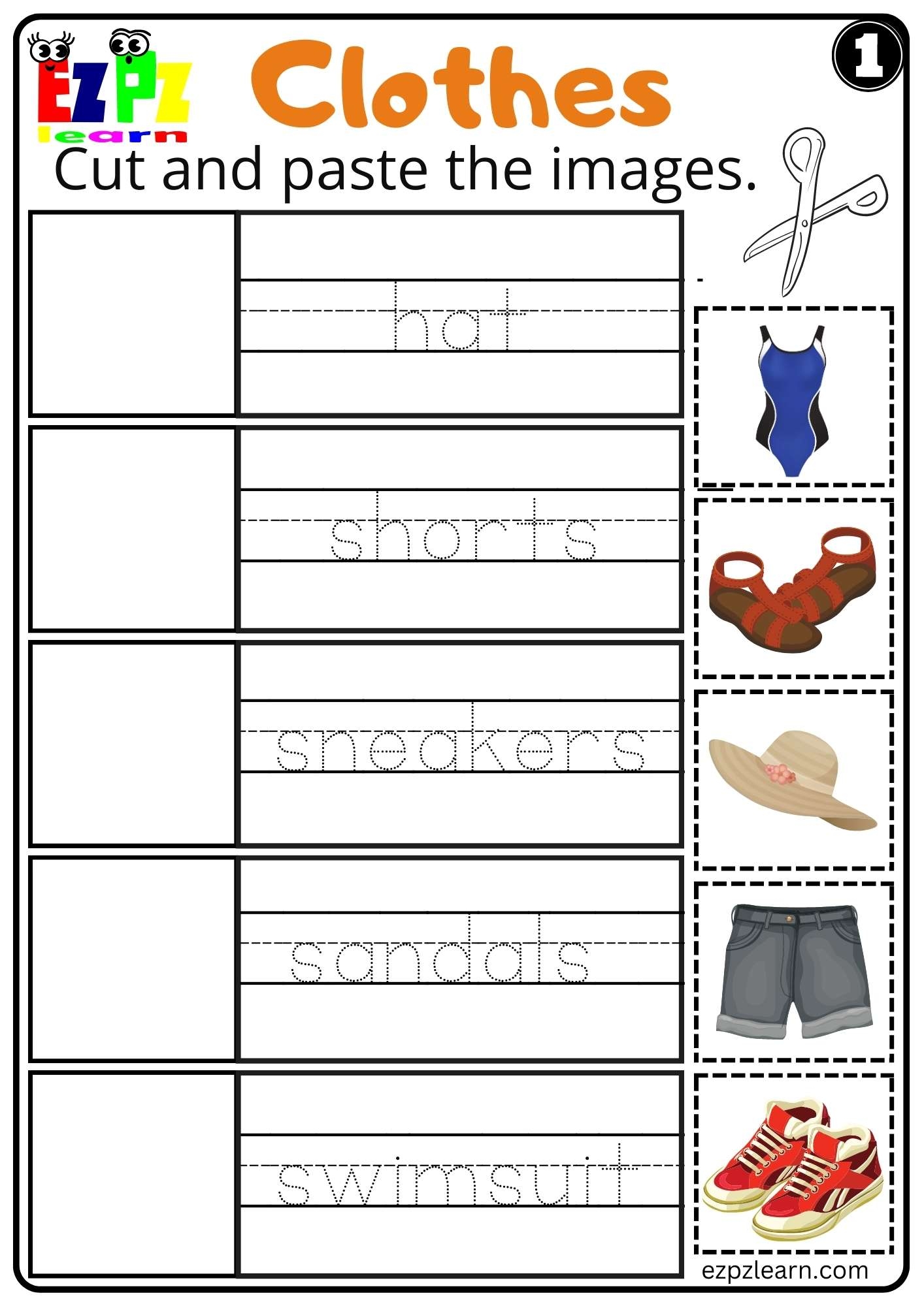 Kindergarten Worksheets Cut And Paste - Kindergarten Worksheets