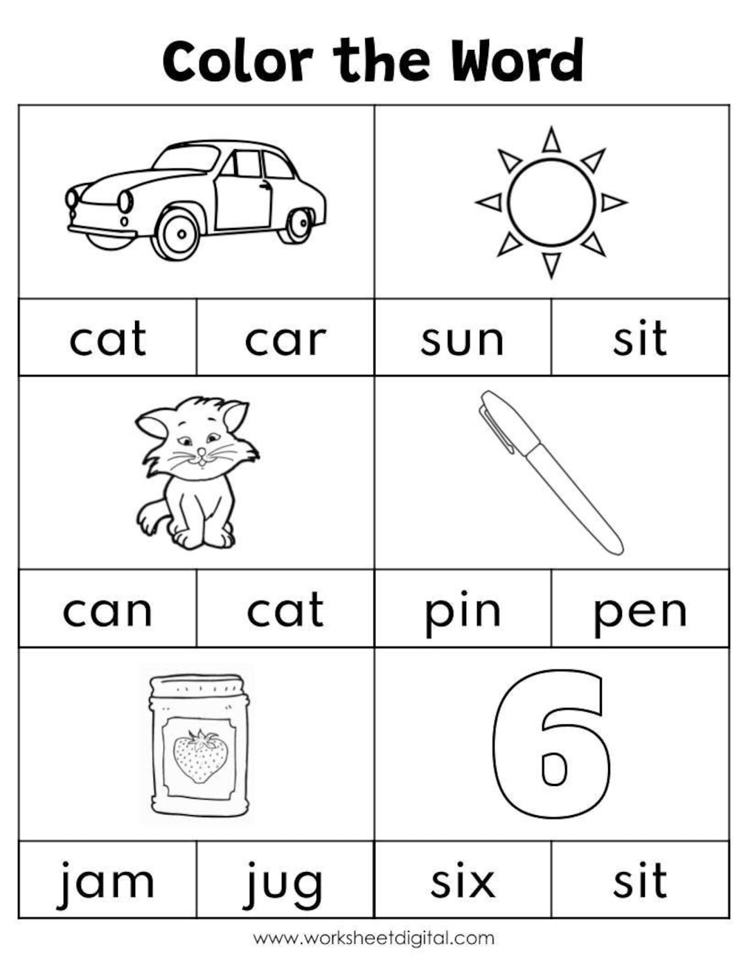 Cvc Words Worksheets For Kindergarten - Kindergarten Worksheets
