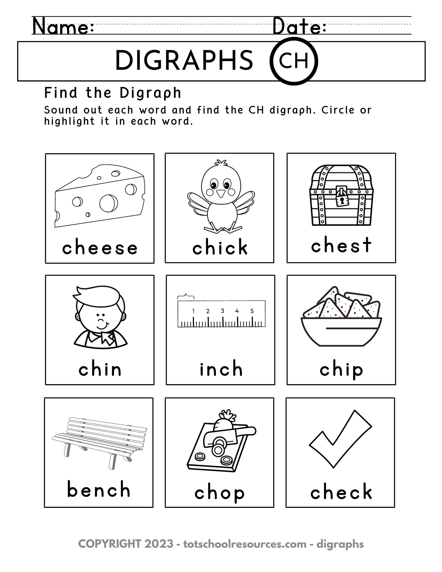 Digraphs Worksheets For Kindergarten - Kindergarten Worksheets