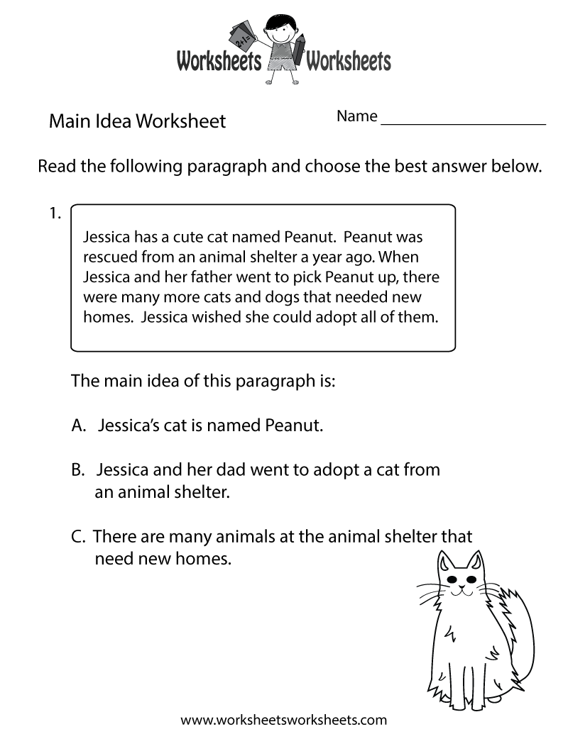 Kindergarten Main Idea Worksheets - Kindergarten Worksheets