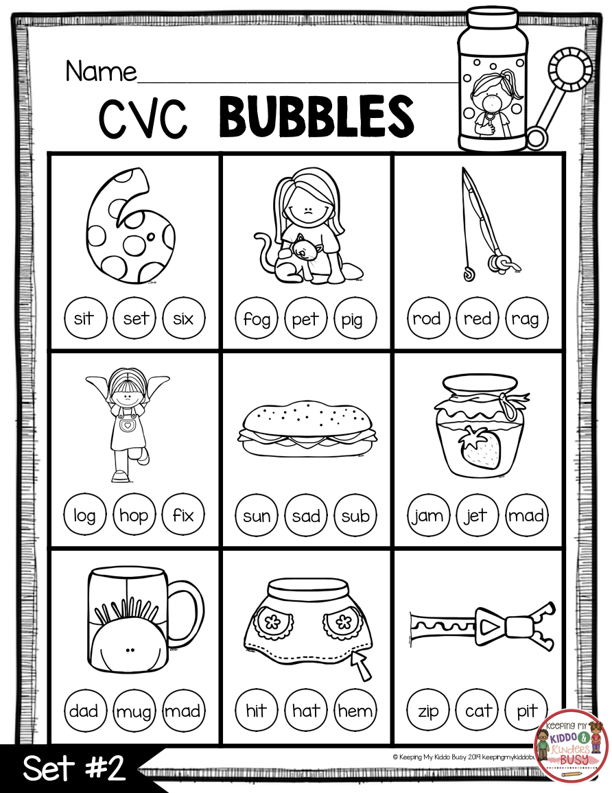 Cvc Worksheets For Kindergarten Free - Kindergarten Worksheets