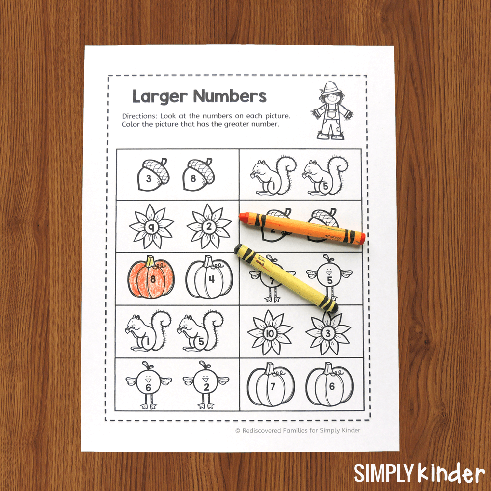 Kindergarten Fall Math Worksheets - Kindergarten Worksheets