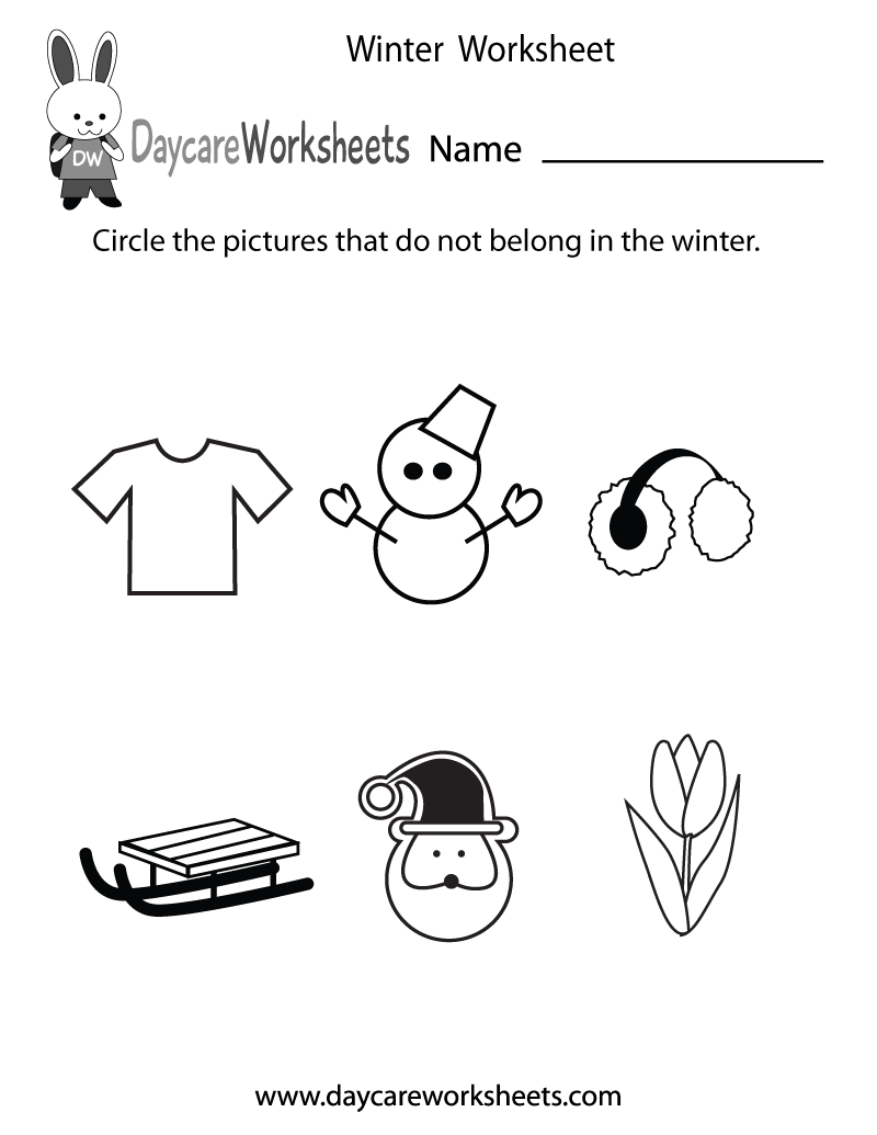 Free Printable Winter Worksheets For Kindergarten - Kindergarten Worksheets