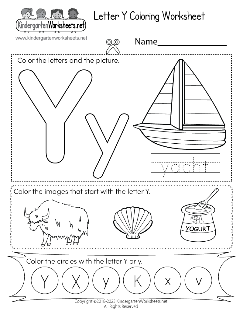 Letter Y Kindergarten Worksheets - Kindergarten Worksheets