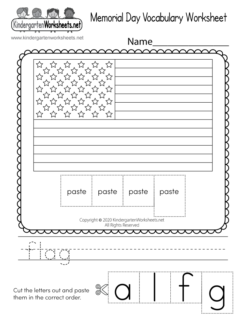 Memorial Day Worksheets For Kindergarten - Kindergarten Worksheets
