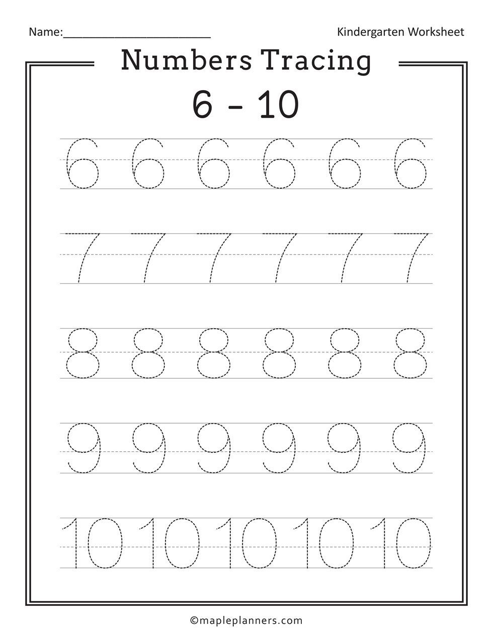Kindergarten Tracing Worksheets Free - Kindergarten Worksheets