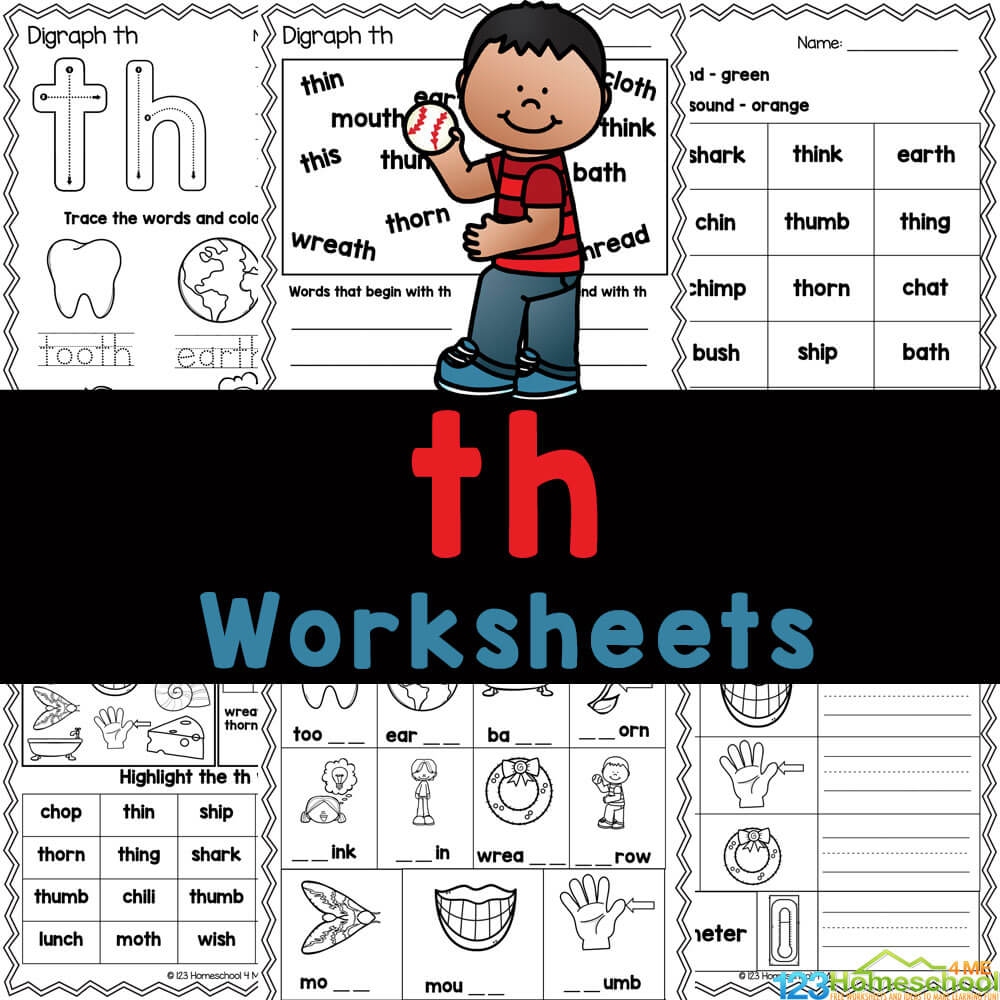 Th Digraph Worksheets For Kindergarten - Kindergarten Worksheets