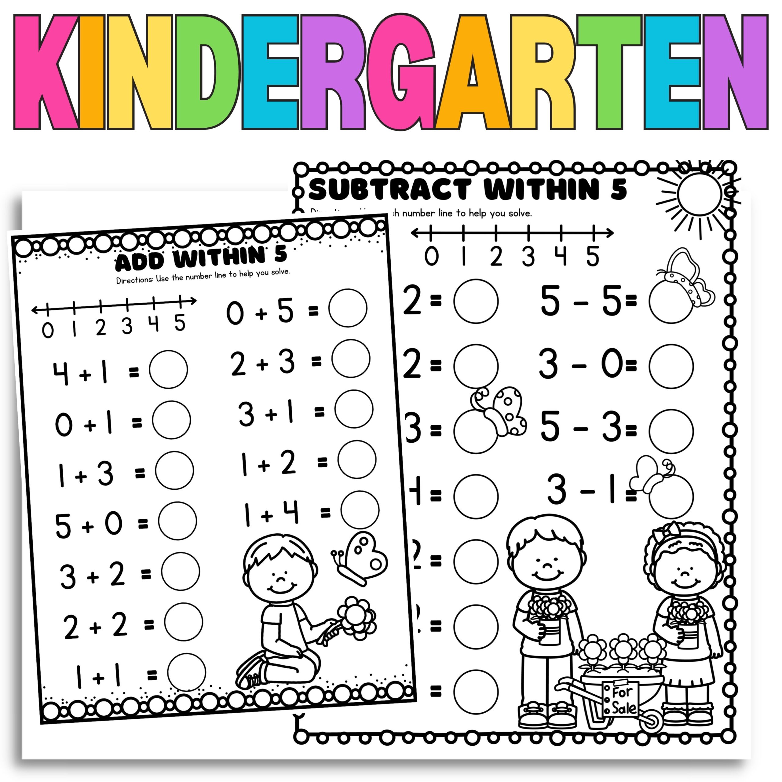 Kindergarten Addition And Subtraction Worksheets - Kindergarten Worksheets