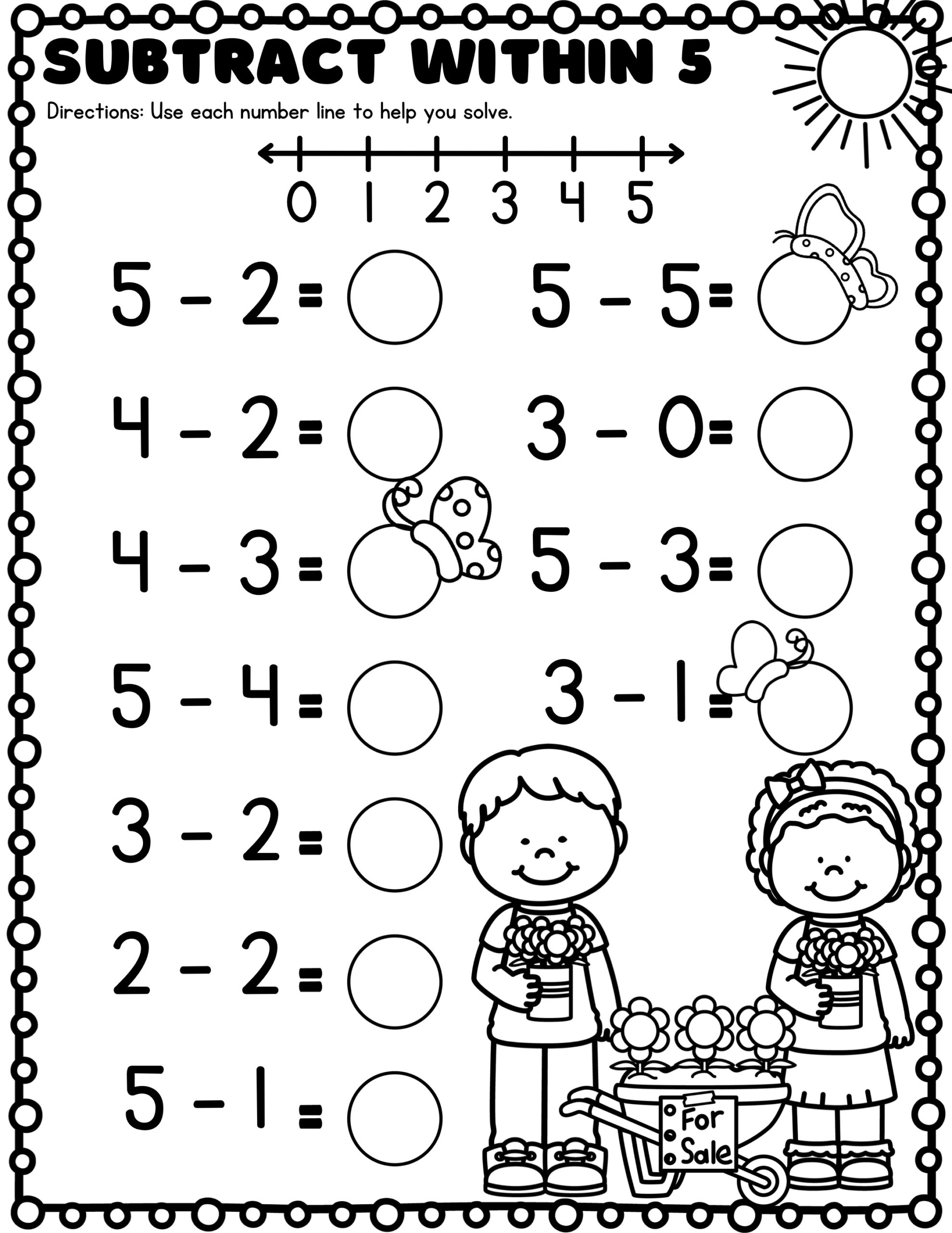 Kindergarten Math Addition And Subtraction Worksheets - Kindergarten ...